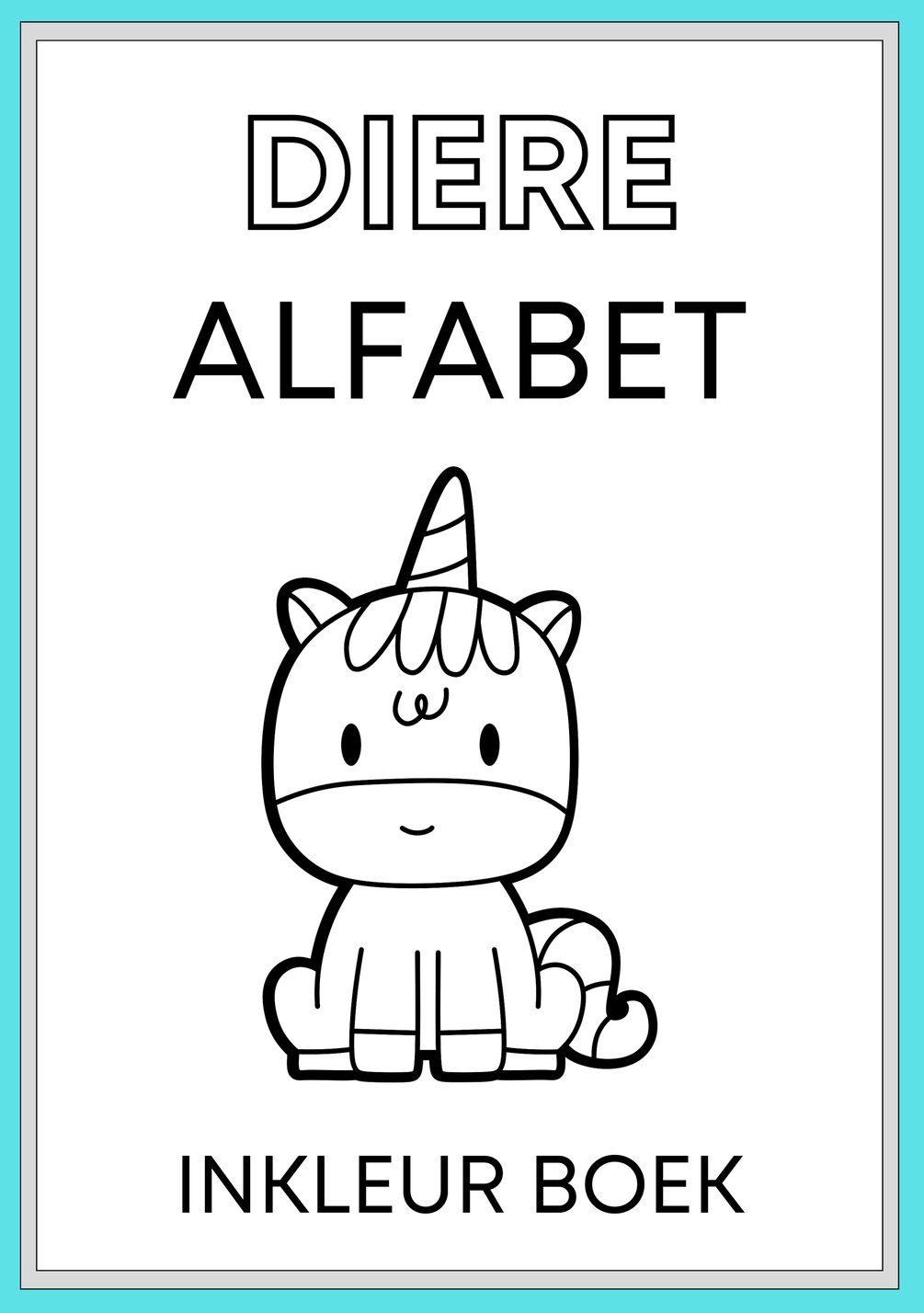 Diere Alfabet Inkleur Boek