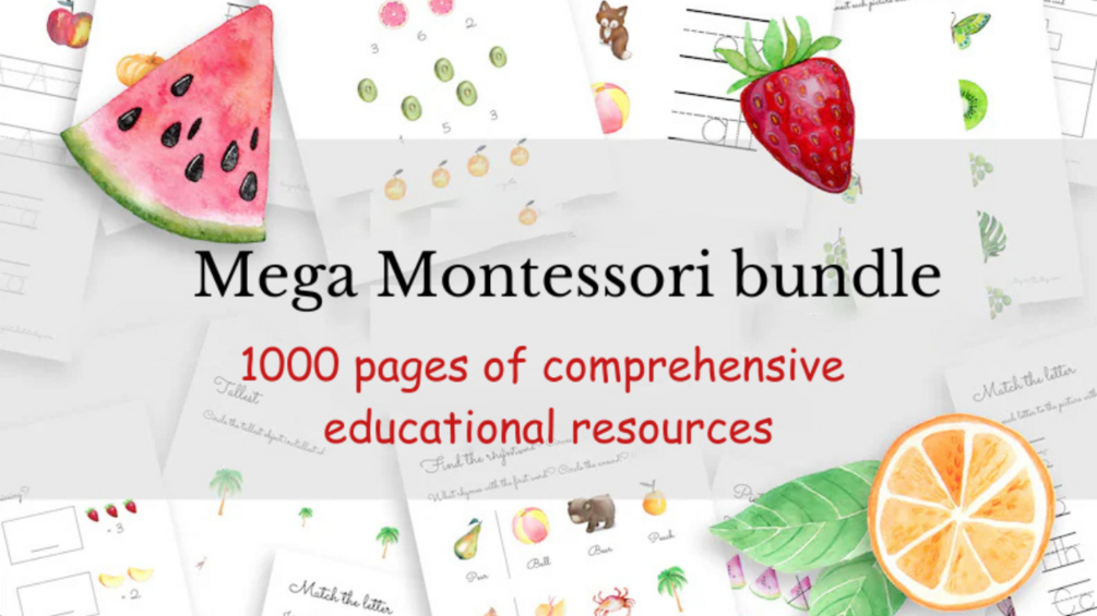 The Mega Montessori Bundle, 1000 Pages