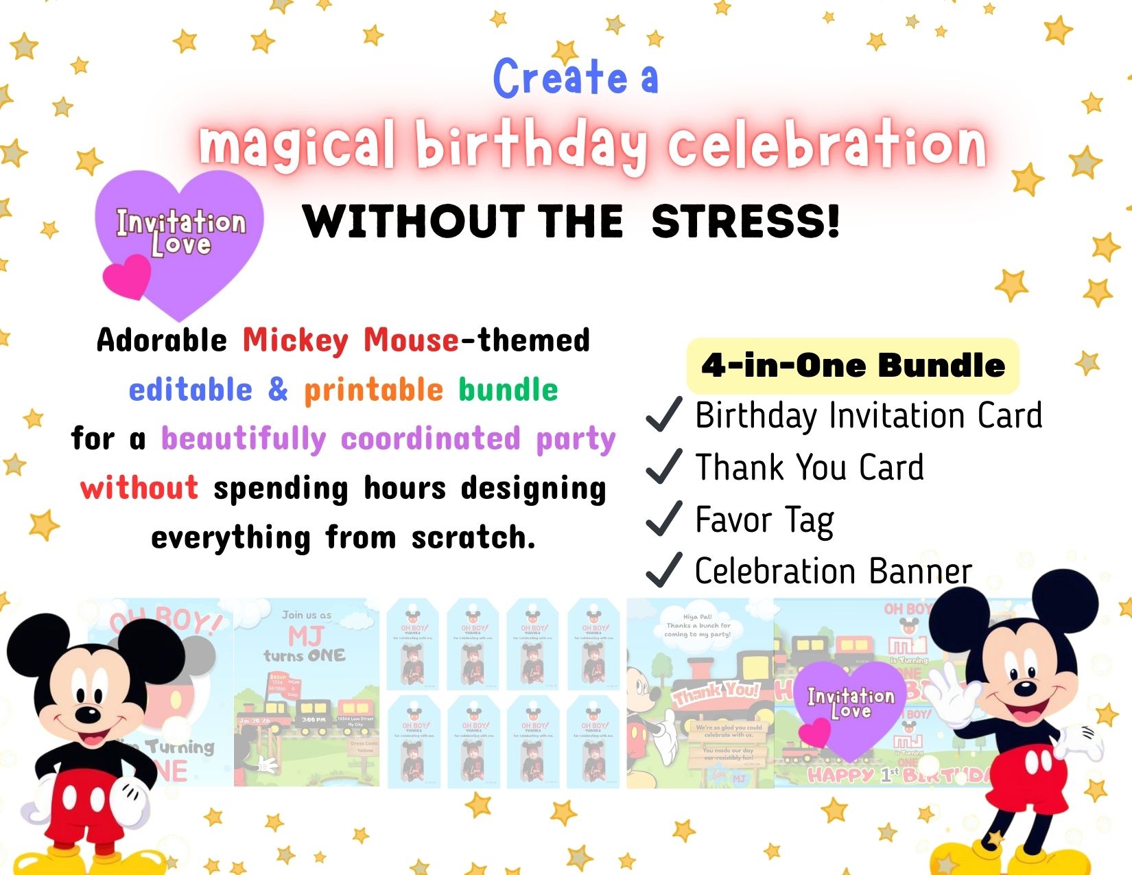 Editable Birthday Invitation Template | Printable Birthday Invite ...