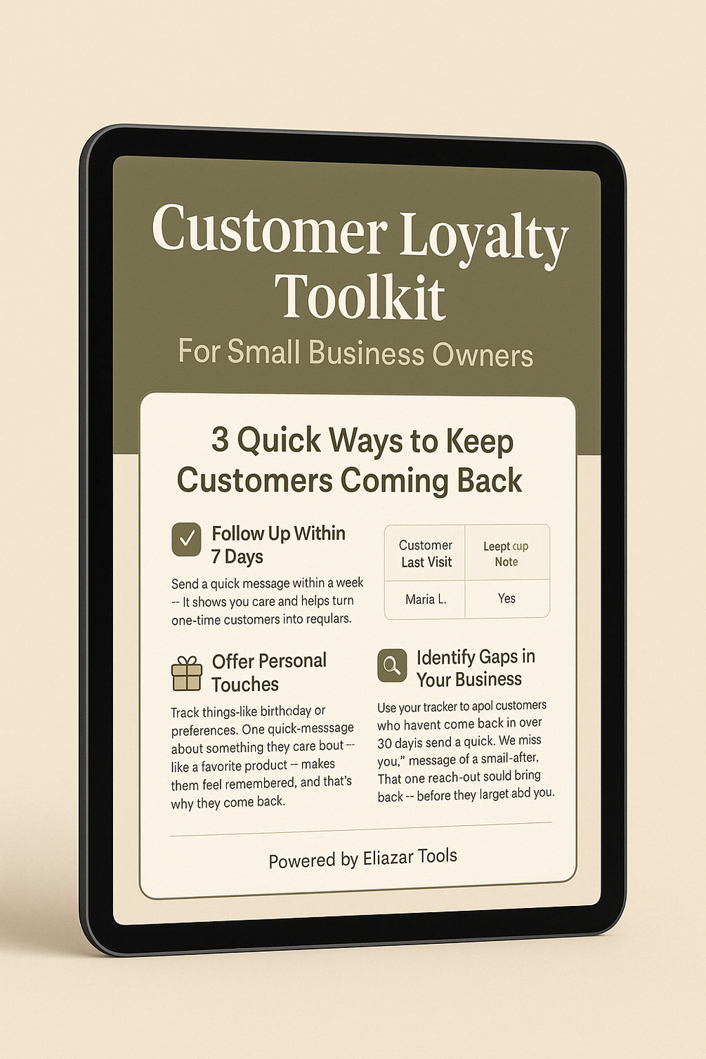 Customer Loyalty Toolkit for Small Business Owners