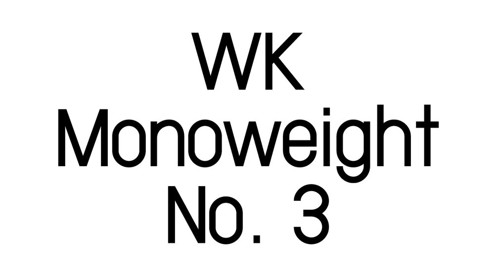 WK Monoweight No. 3