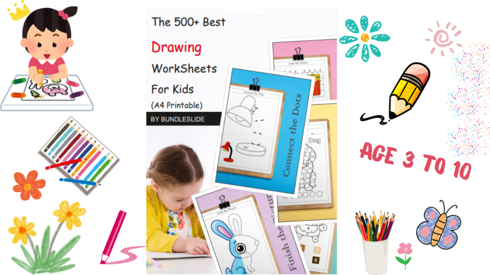 500+ Drawing & Coloring Worksheets for Kids (Printable PDF)