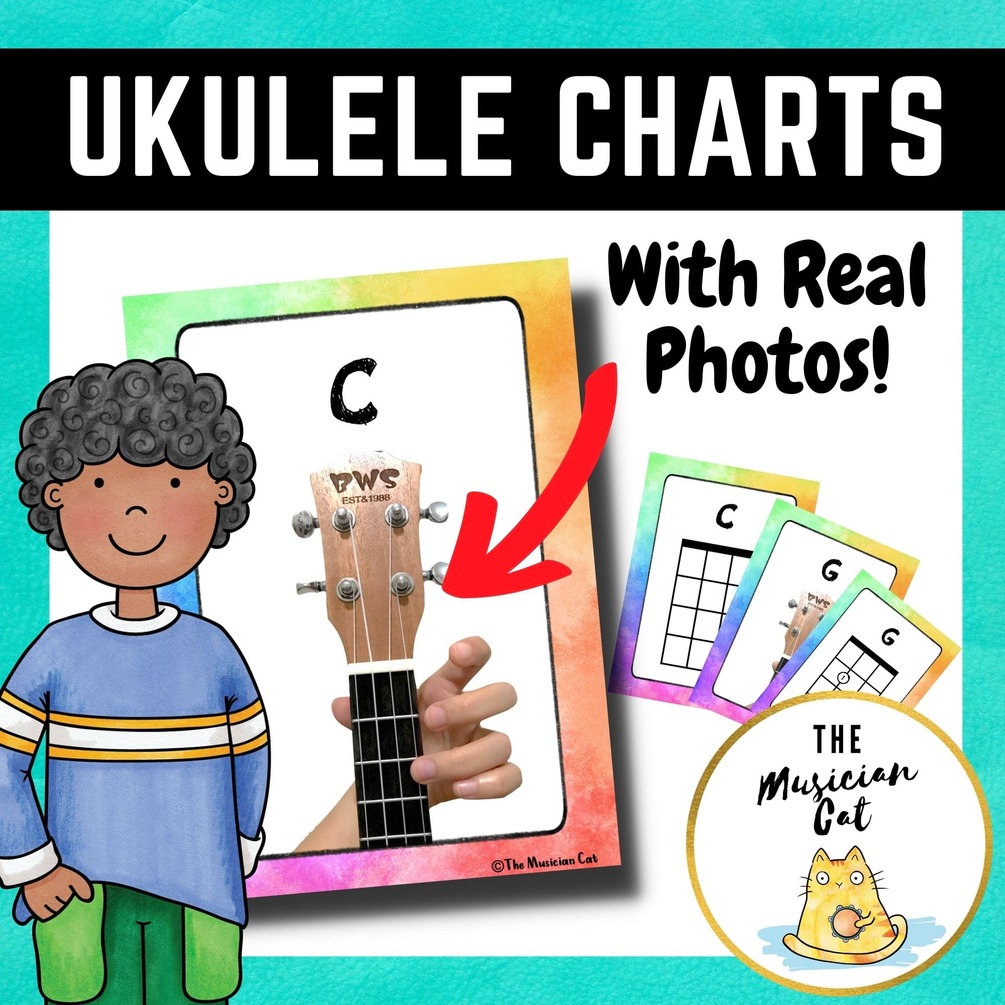 BEST Ukulele Chord Charts!!! Fingering posters with photos!