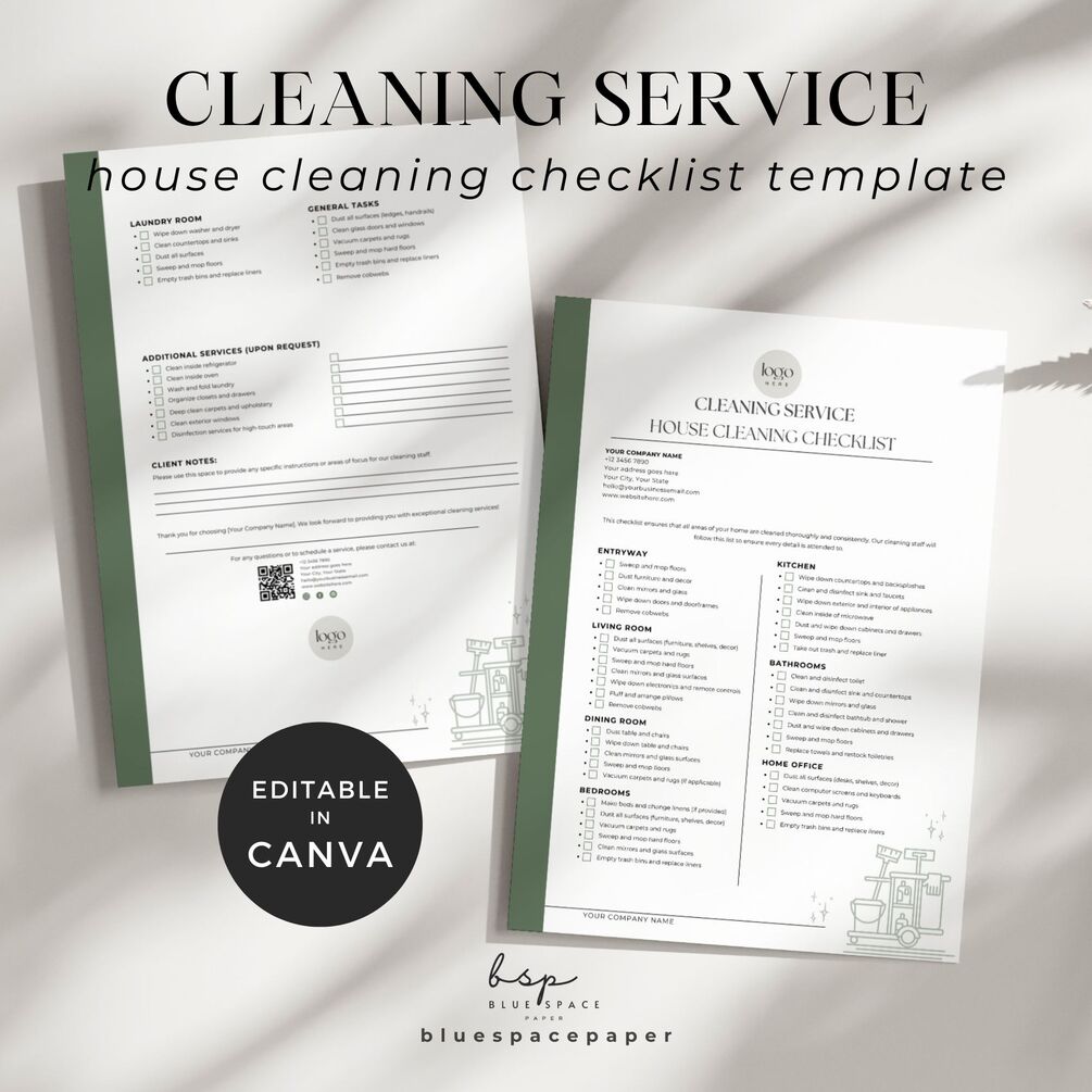 Whole House Cleaning Checklist Template - DO040