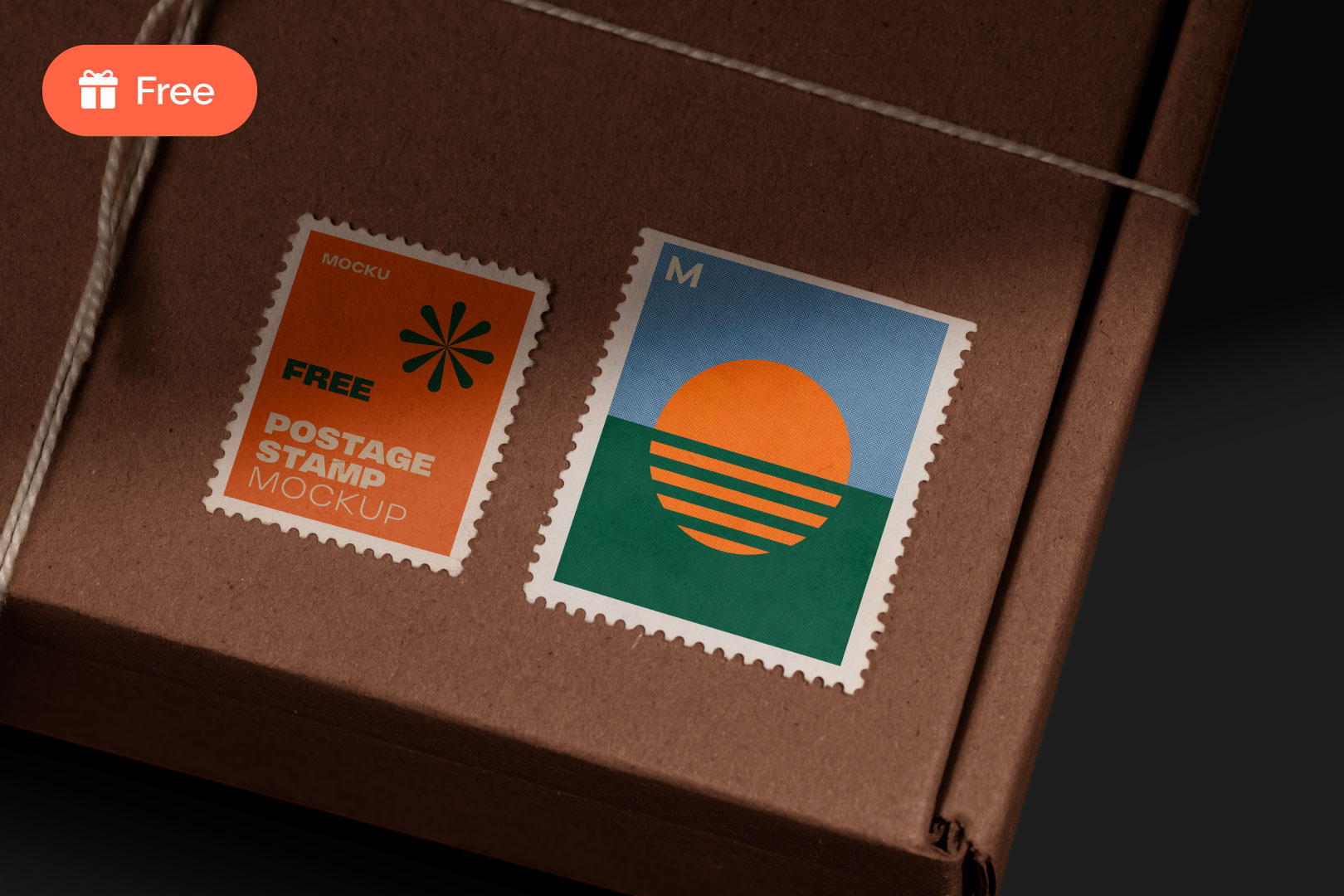 🆓 FRIDAY FREEBIE | Postage Stamp Mockup - Mocku