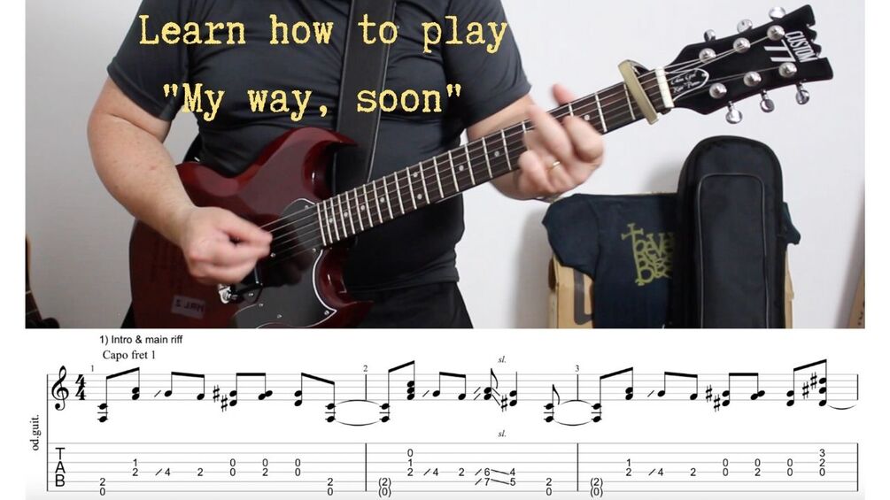 Learn how to play "My way, soon" (guitar tabs, MP3 backtrack)