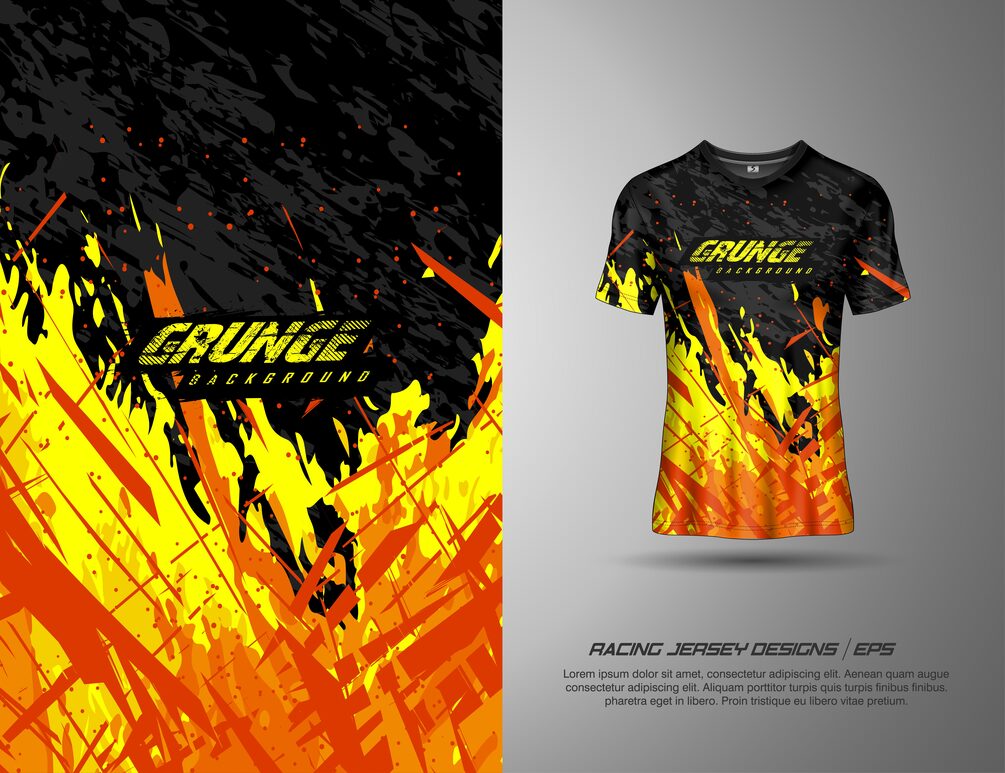 JERSEY PATTERN, DESIGN FOR E SPORT, RACING, SOCCER, GAMING, MOTOCROSS ...