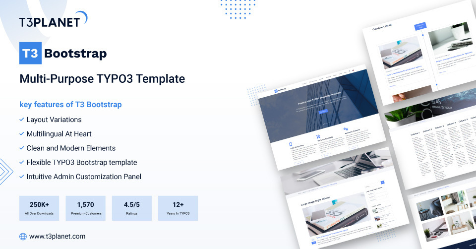T3 Bootstrap - Multipurpose TYPO3 Template