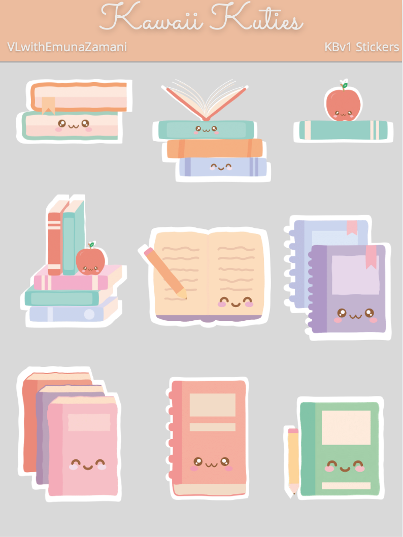 Kawaii Kuties Digital Stickers - KBv1