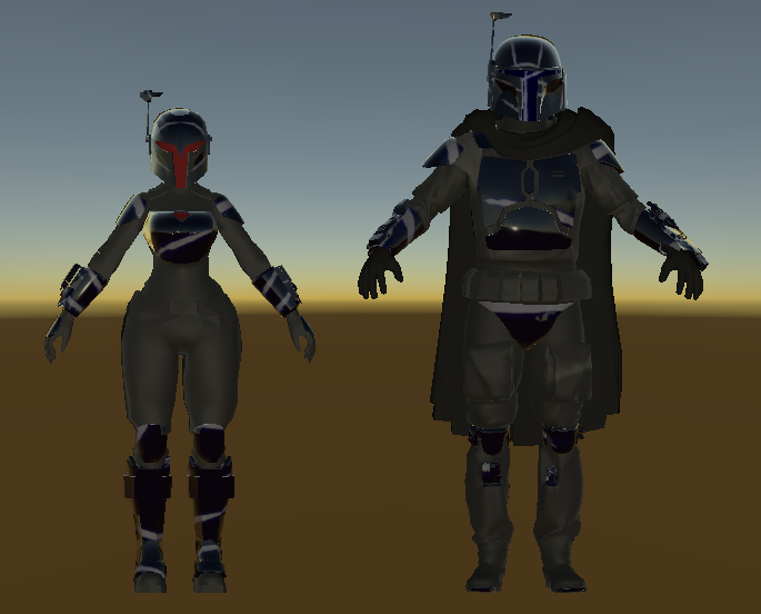 Mandalorian Female and Male models [Rigged]