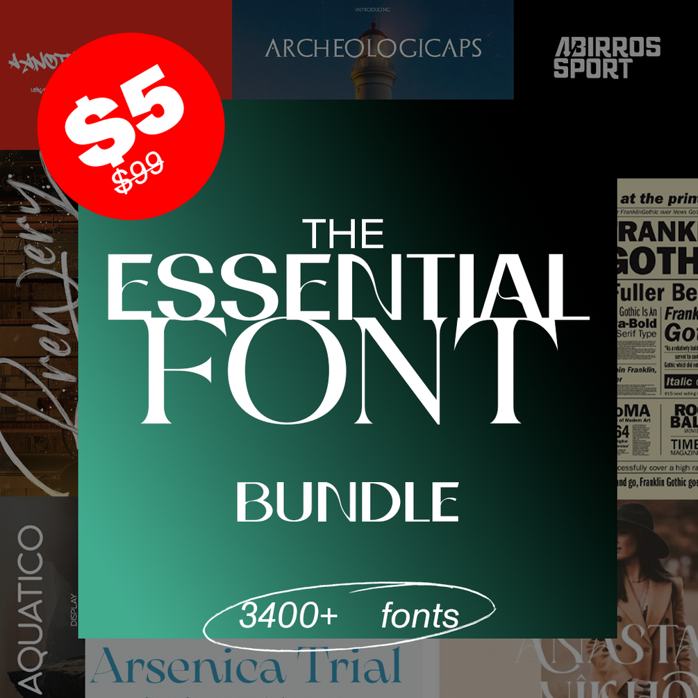 3400+ The Essential Font Mega Bundle