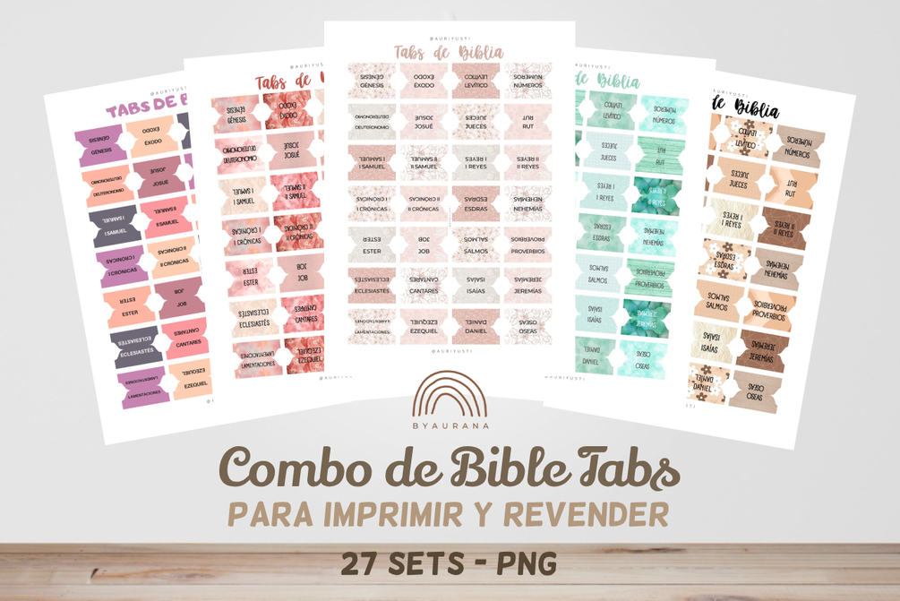 Colección 1 - Tabs de Biblias para Reventa