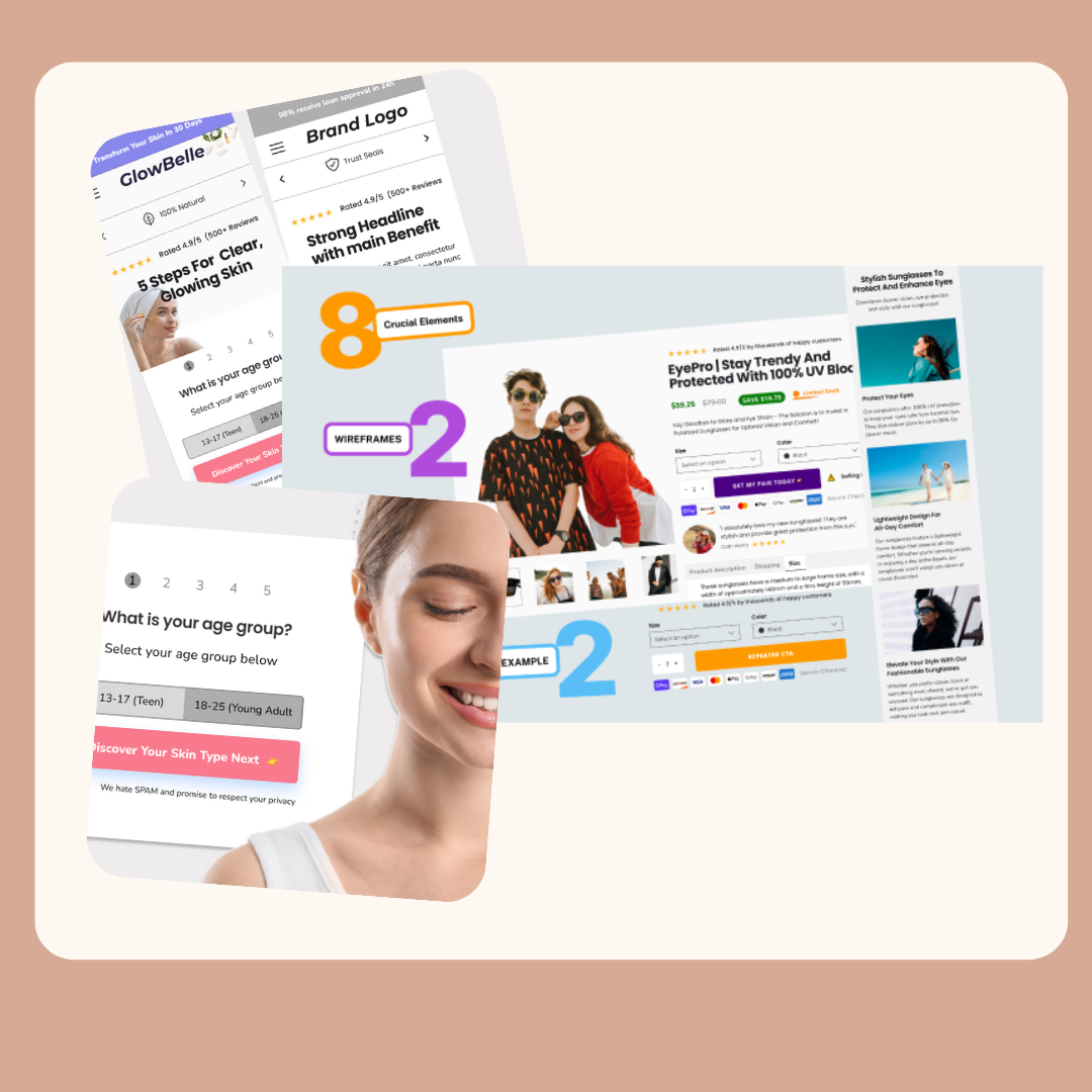 Collection of CRO Designs, Redesigns, Master Files and a Checklist
