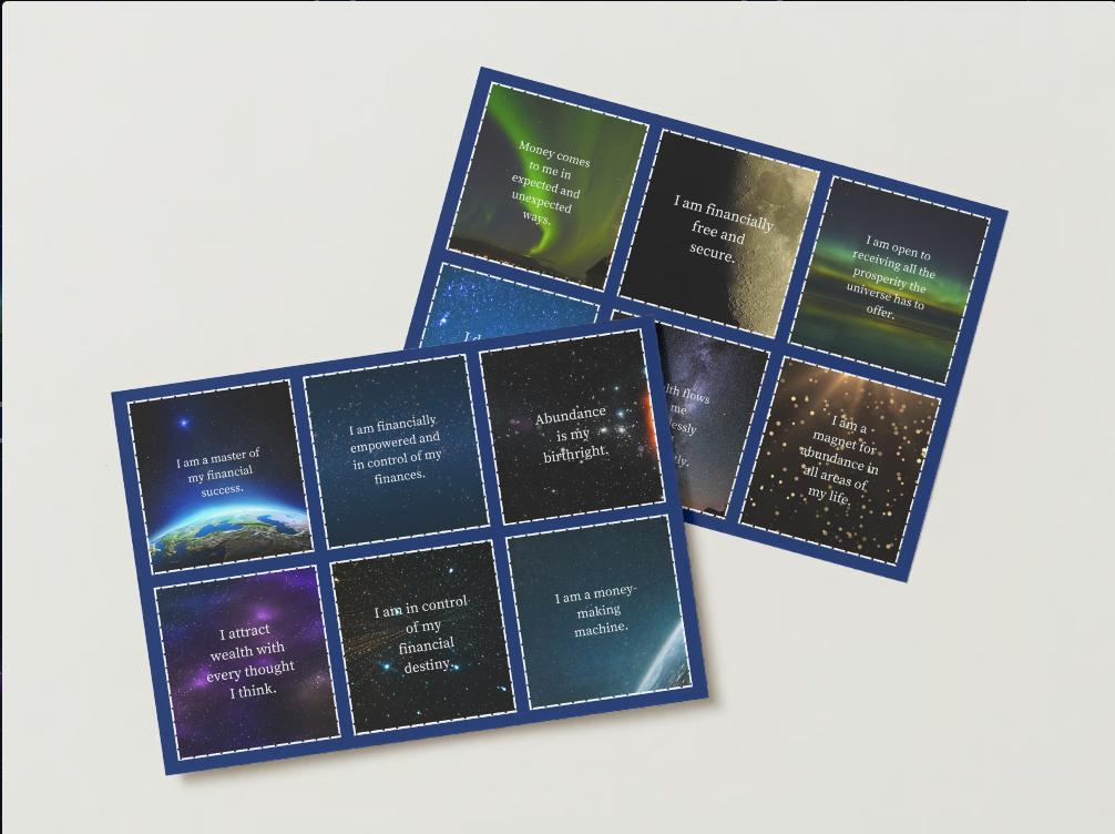 Empower Your Finances: Set of 50 Wealth Affirmation printable Cards for ...