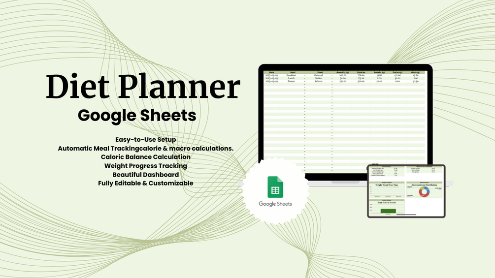 Diet Planning Spreadsheet – The Ultimate Weight Tracking & Meal Planner