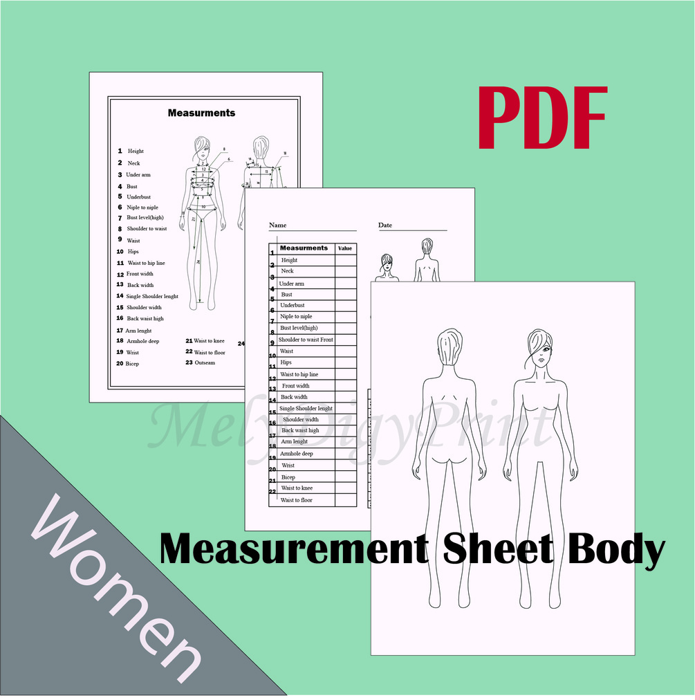 Measurement Sheet Female Body