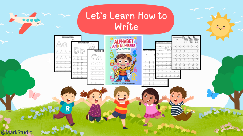 Tracing Alphabet and Numbers For Pre-School