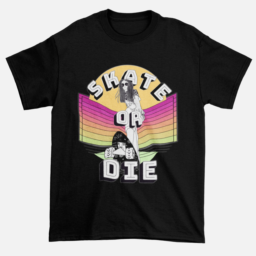SK8 or DIE Black Short-Sleeve Unisex T-Shirt