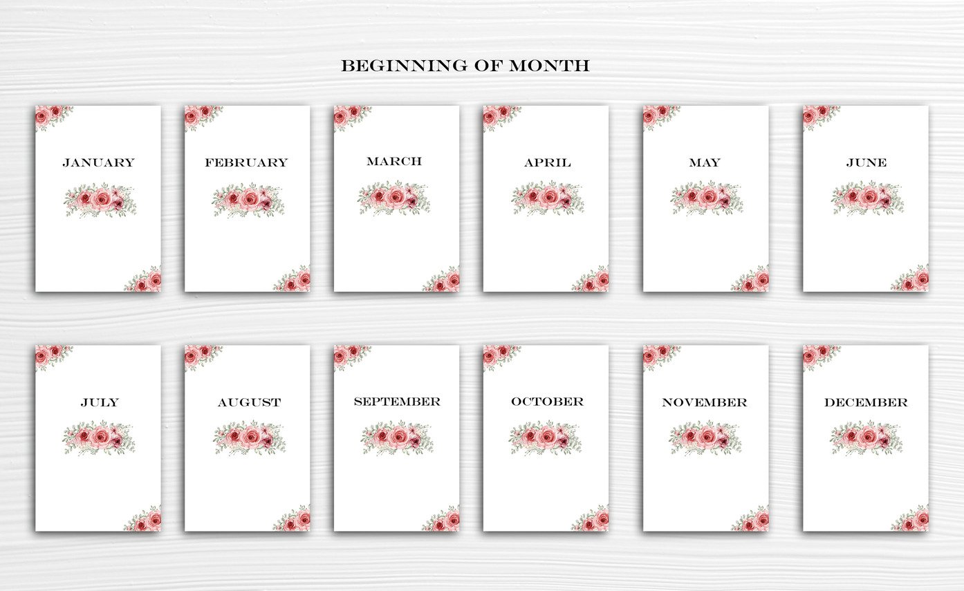 Red Daily Planner, Red Weekly Planner, Red Monthly Planner, Red ...