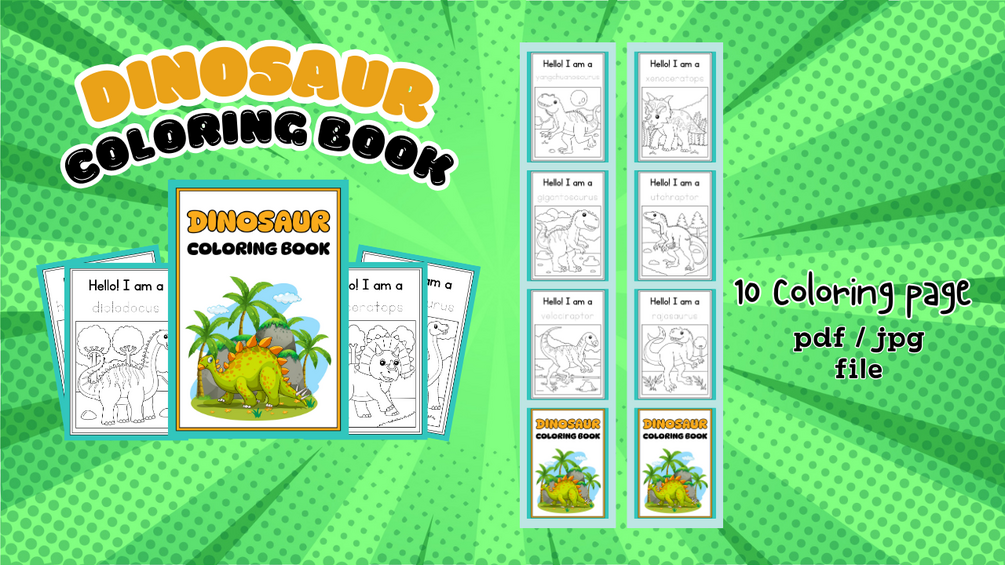 Dinosaur coloring book