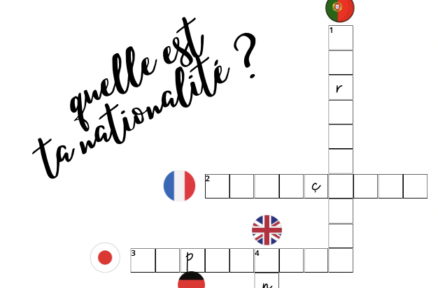 MOTS-CROISÉS NATIONALITÉS