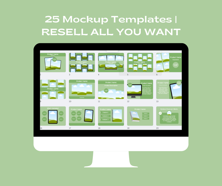 25 Mockup Templates (50% OFF!) | RESELL ALL YOU WANT