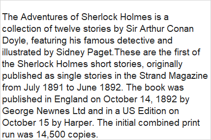 The Adventures of Sherlock Holmes