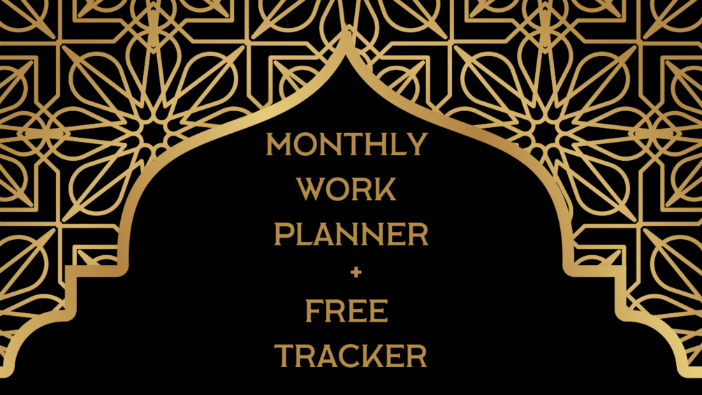 Monthly Work Planner+Free Tracker