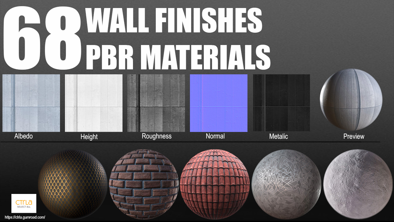 Walls Vol-15 PBR Materials Pack