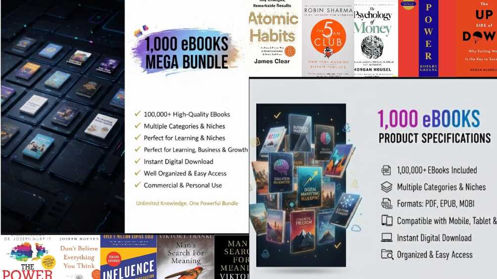 Your Complete Digital Library: 1,000 eBooks Across 30+ Categories ...