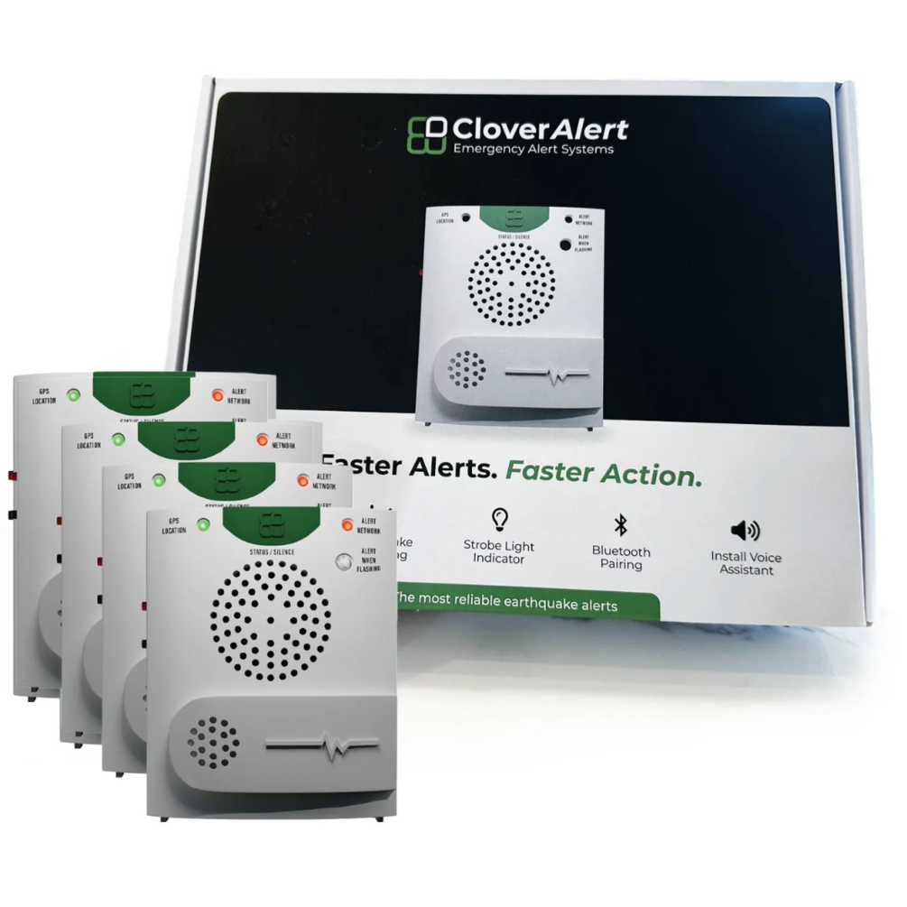 Clover Alert Earthquake Alerting Device ( 4 Pack )