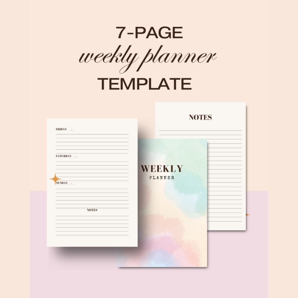 7-Page Weekly Planner Canva Template