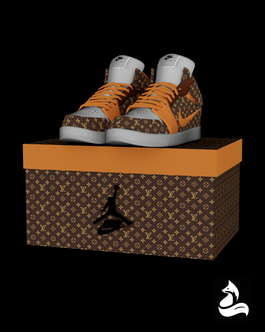 Custom LV Air Jordans