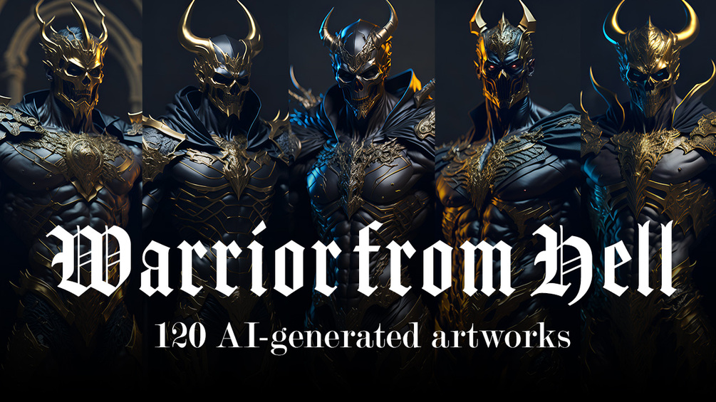 120 AI-GENERATED ARTWORKS | Warrior from Hell