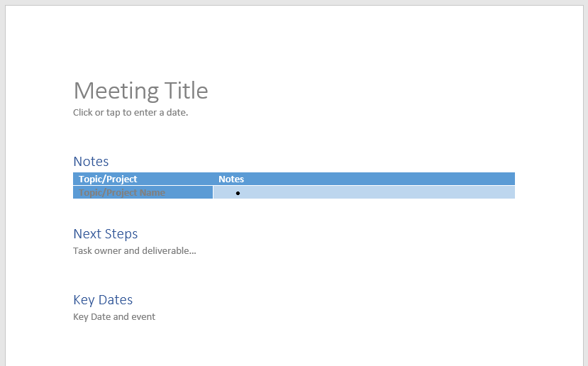 Meeting Notes Template