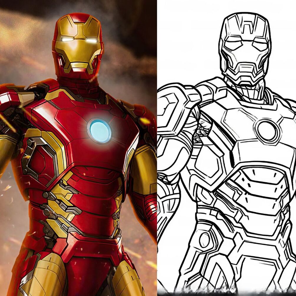 Iron Man epic coloring