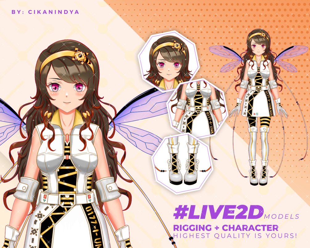 Vtuber Live2D | Virtual Stardom VTuber Model Girl for Streamer | 5 ...