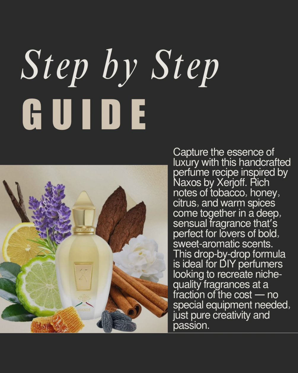 Naxos Inspired Perfume Recipe | DIY Tobacco Honey Fragrance | Sweet ...