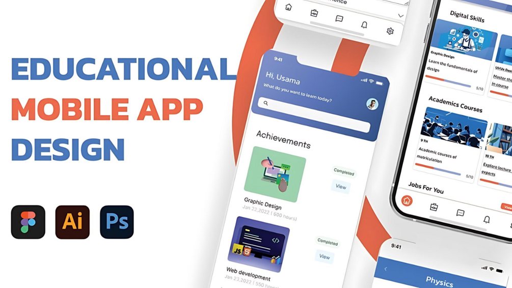 Educational app UI Design in Figma