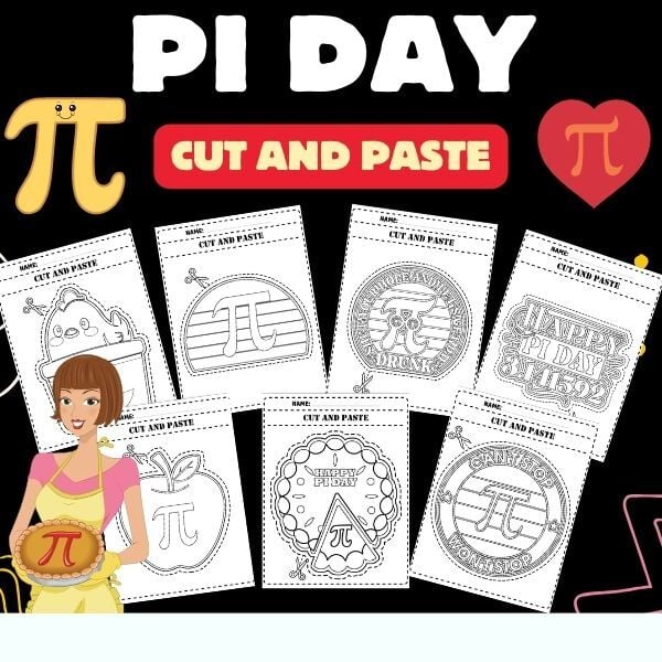 Pi day Coloring Pages & Games - Fun Pi Day Activities BUNDLE
