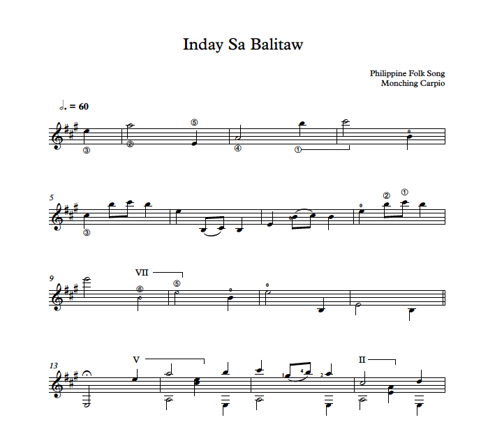 Inday Sa Balitaw | Solo Guitar