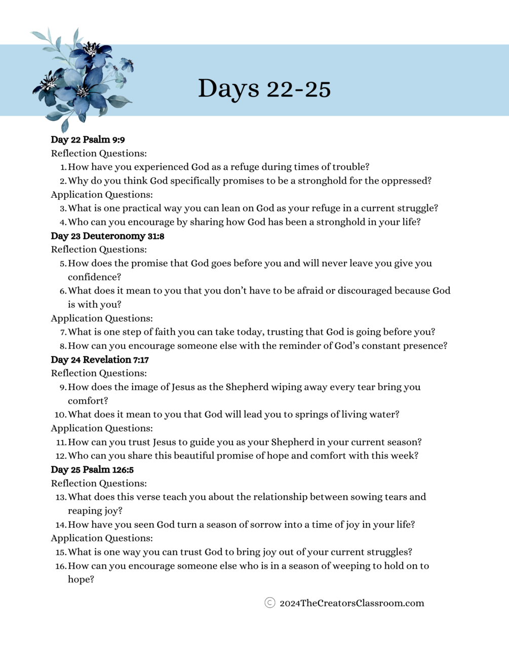 Bible Study - Held In His Hands (Comfort In Grief)