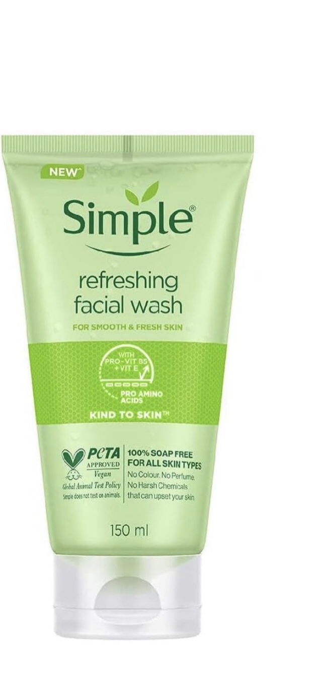Simple refreshing facial wash