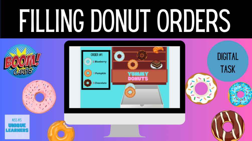 Filling Donut Orders Boom Cards