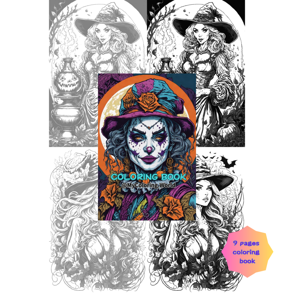 Halloween Witch 006 Coloring book