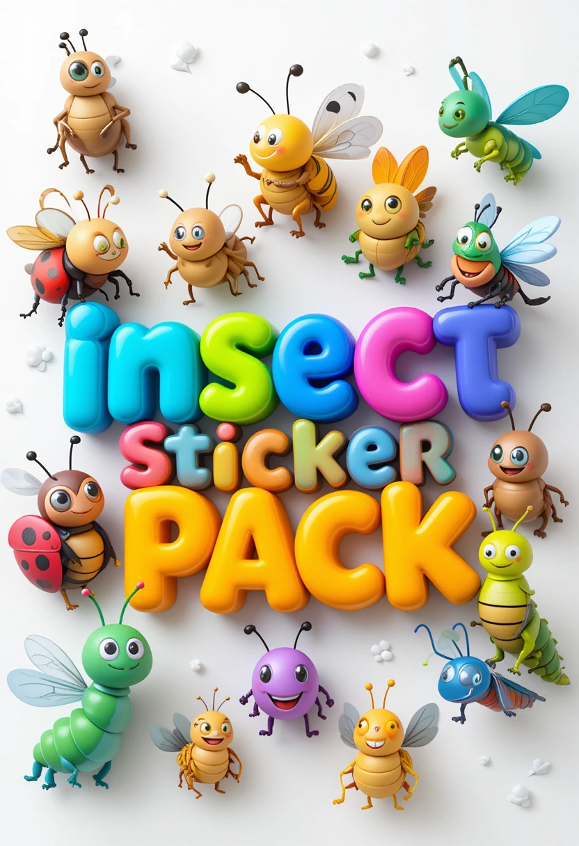 Best Bungle 3D Insect Cartoon Stickers