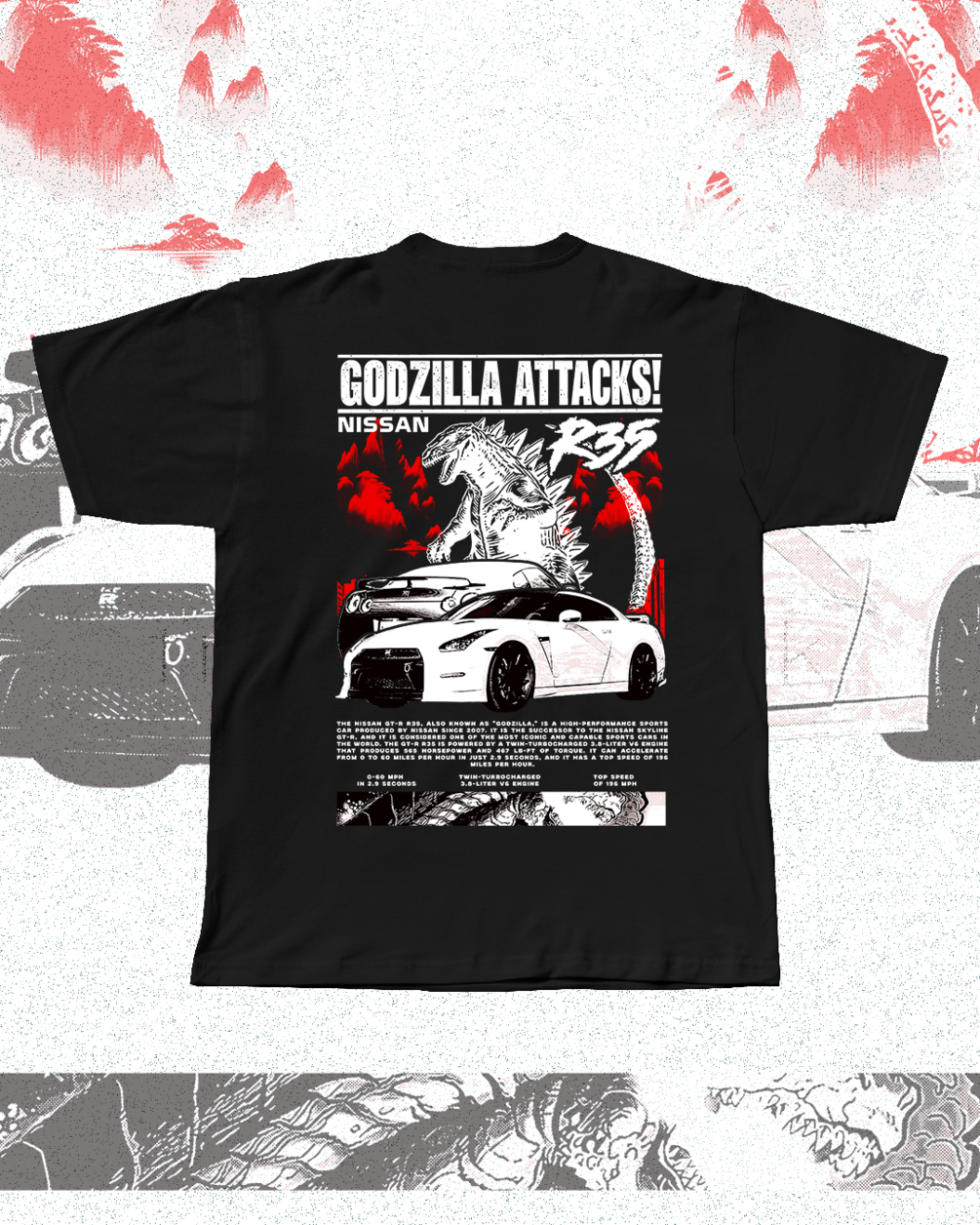 A3 GODZILLA R35 | DESIGN FOR TEE AND ARTWORK