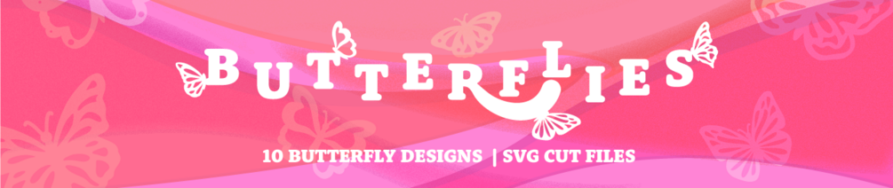 10 Butterfly Designs, Both Wings & Side Profiles, Cricut SVG Easy Cut Files