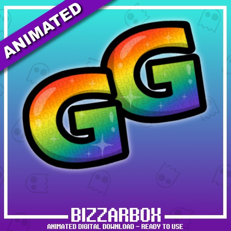 Animated Emote: Rainbow GG