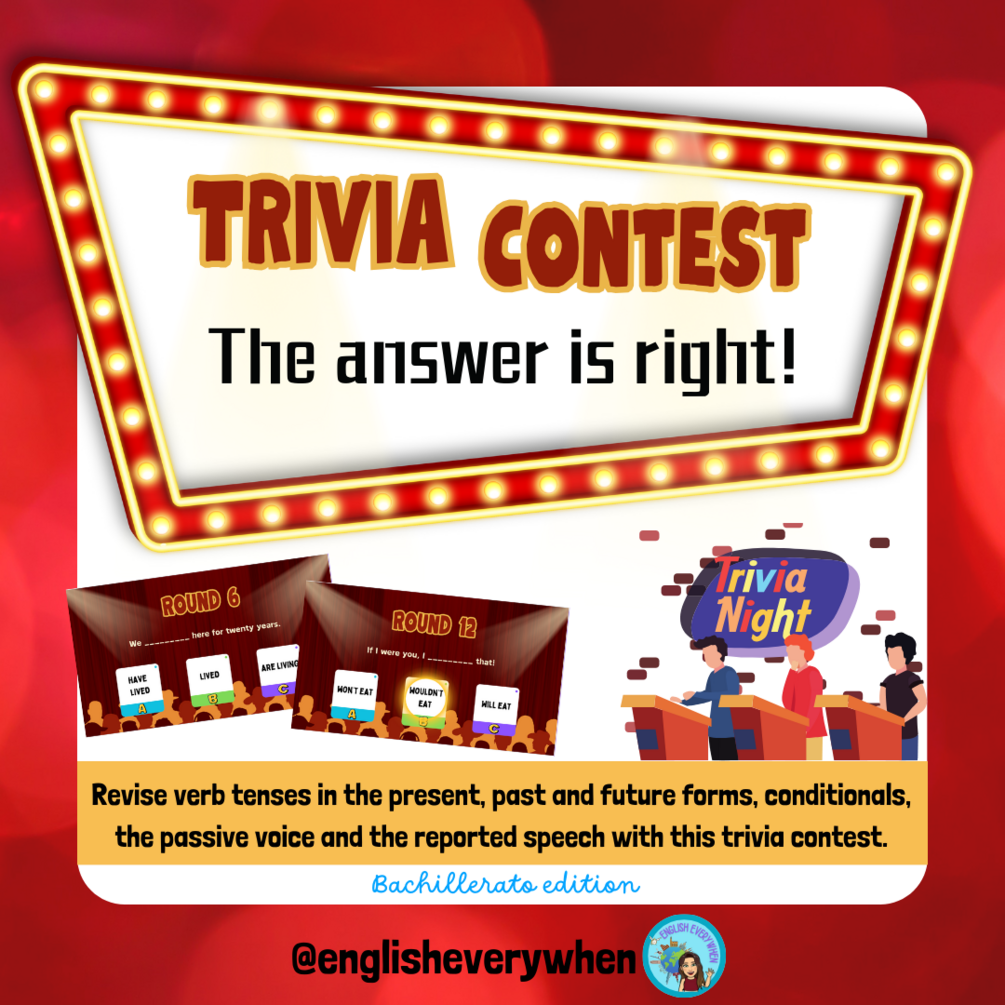 TRIVIA CONTEST - MIXED VERB TENSES